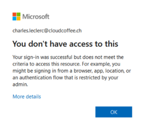 Microsoft Entra Conditional Access: Block Authentication Flows - cloudcoffee.ch