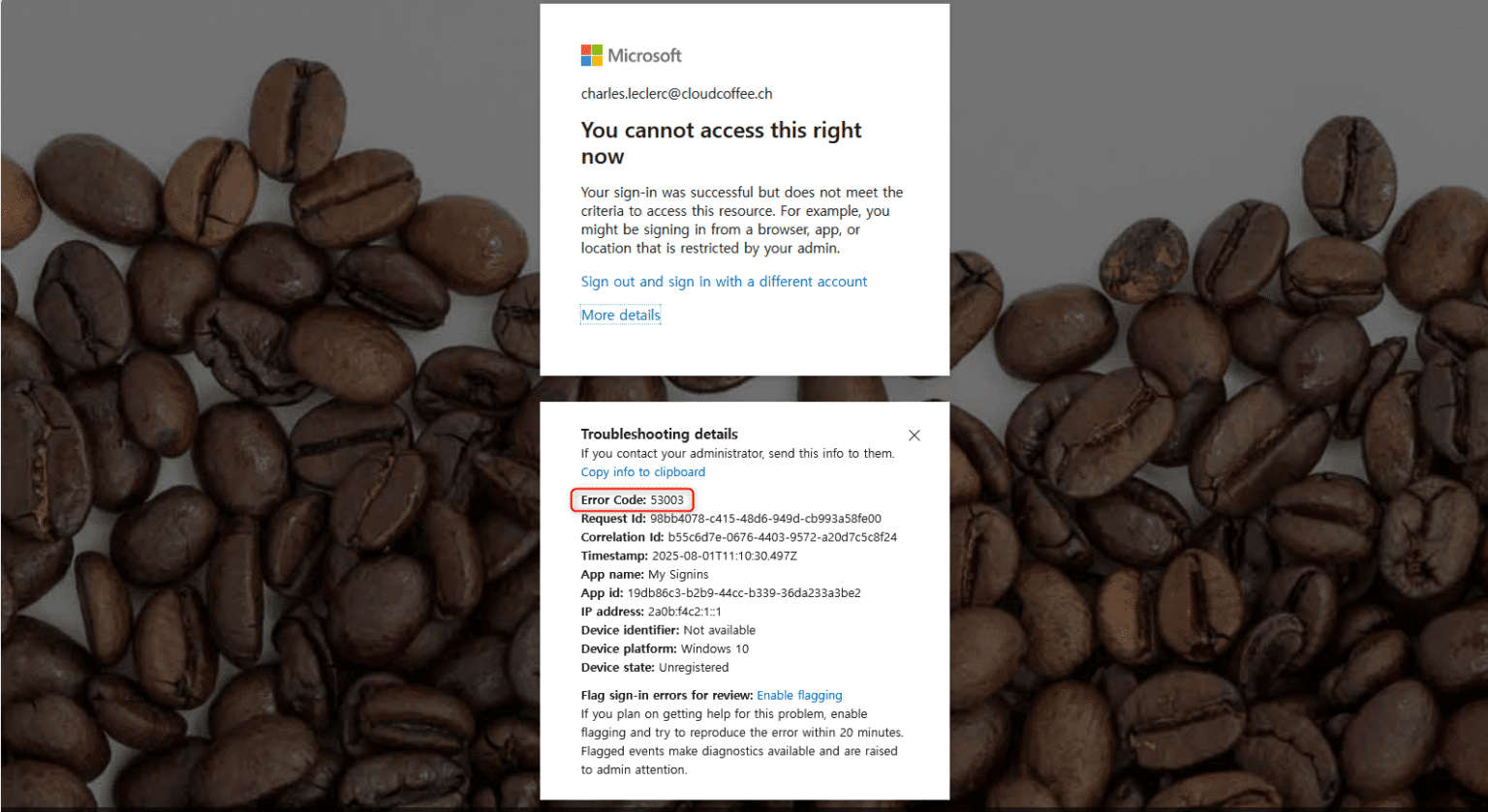 Sicherheitsinformationen mit bedingtem Microsoft Entra-Zugriff und Microsoft Entra ID Protection ...
