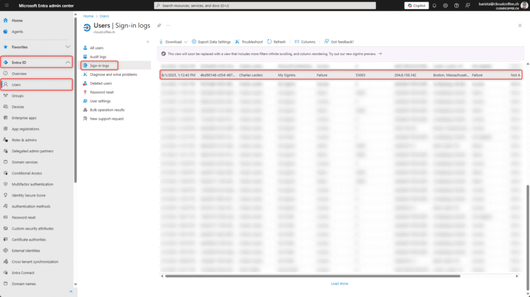 Sicherheitsinformationen mit bedingtem Microsoft Entra-Zugriff und Microsoft Entra ID Protection ...